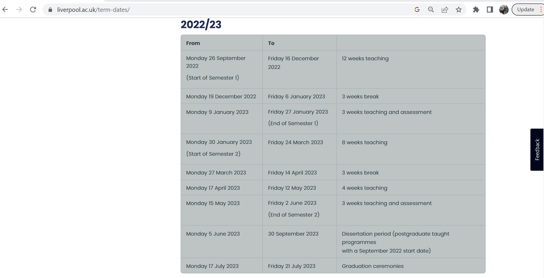 Term Dates Explained – Arc